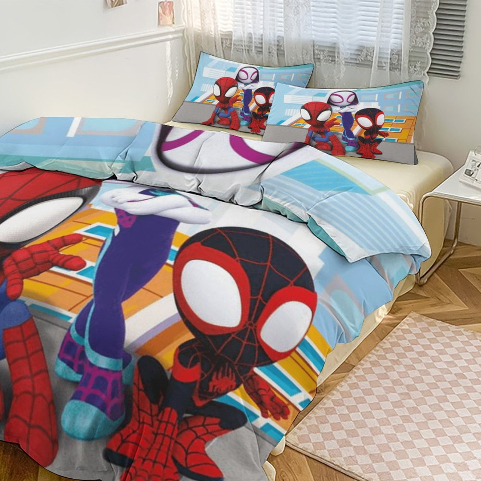 Spidey And His Amazing Friends Bedding Set Anime Three-piece for Boys ...