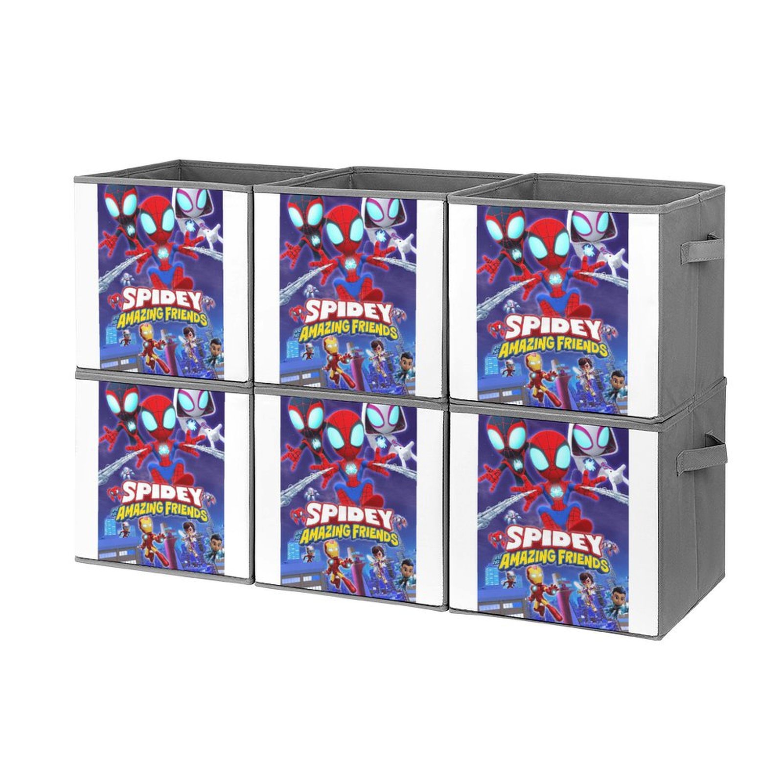 Spidey And His Amazing Friends Children's folding storage box 6PCS ...