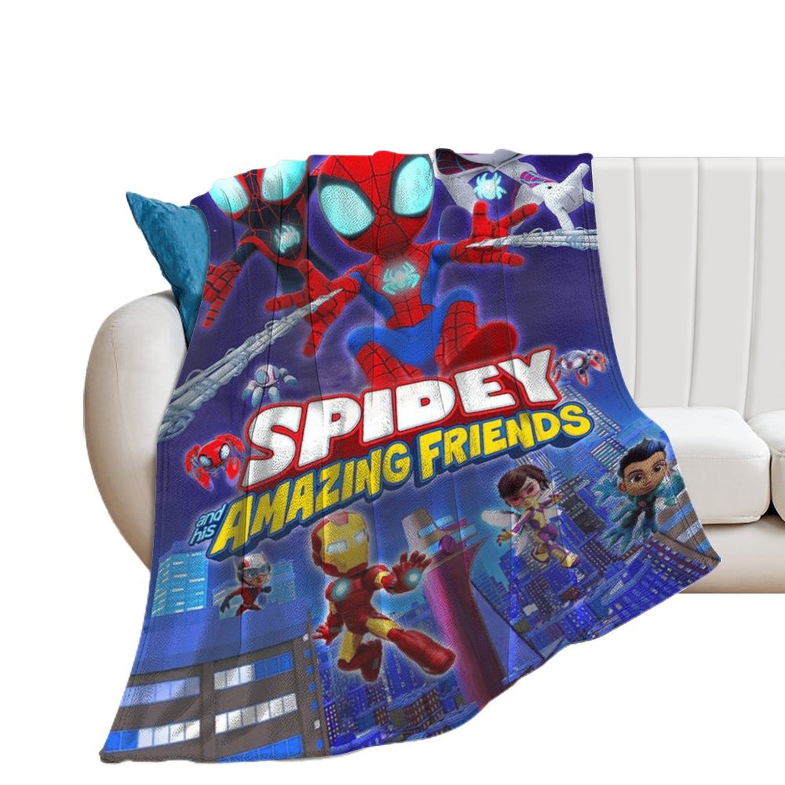 Spidey And His Amazing Friends Throw Blanket Flannel Anime for Girls ...