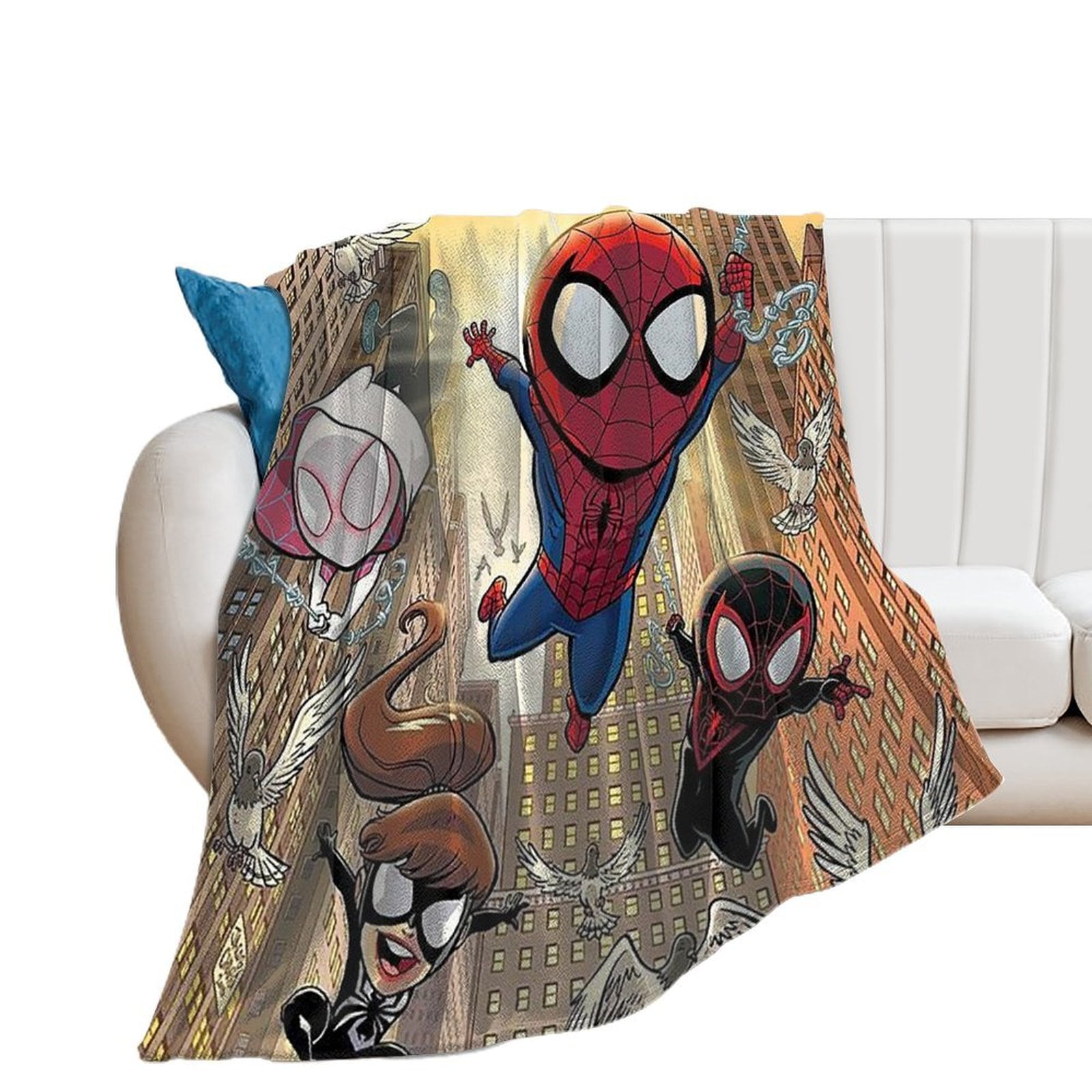 Spidey And His Amazing Friends Throw Blanket Flannel Anime for Girls ...