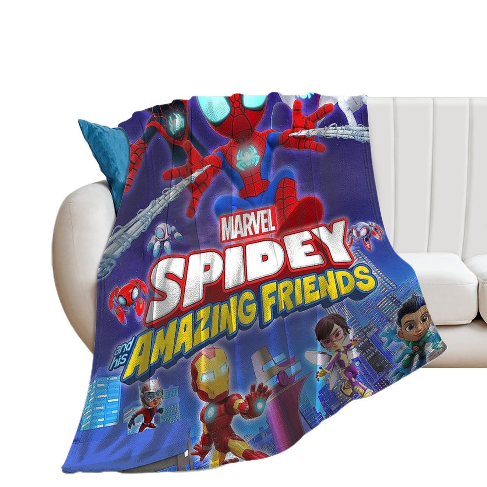 Spidey And His Amazing Friends Throw Blanket Flannel Anime for Girls ...