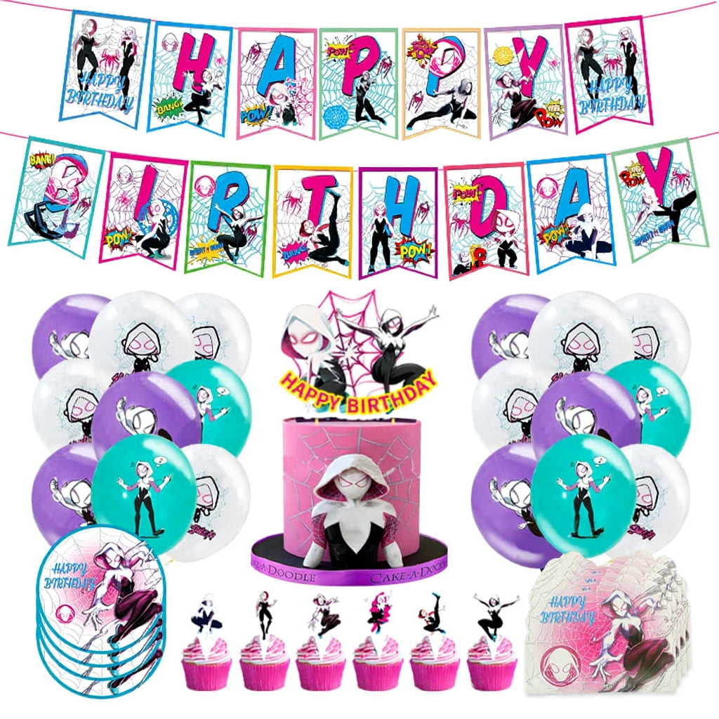 Spidey Birthday Party Supplies,Cartoons Theme Party Decoration Set ...