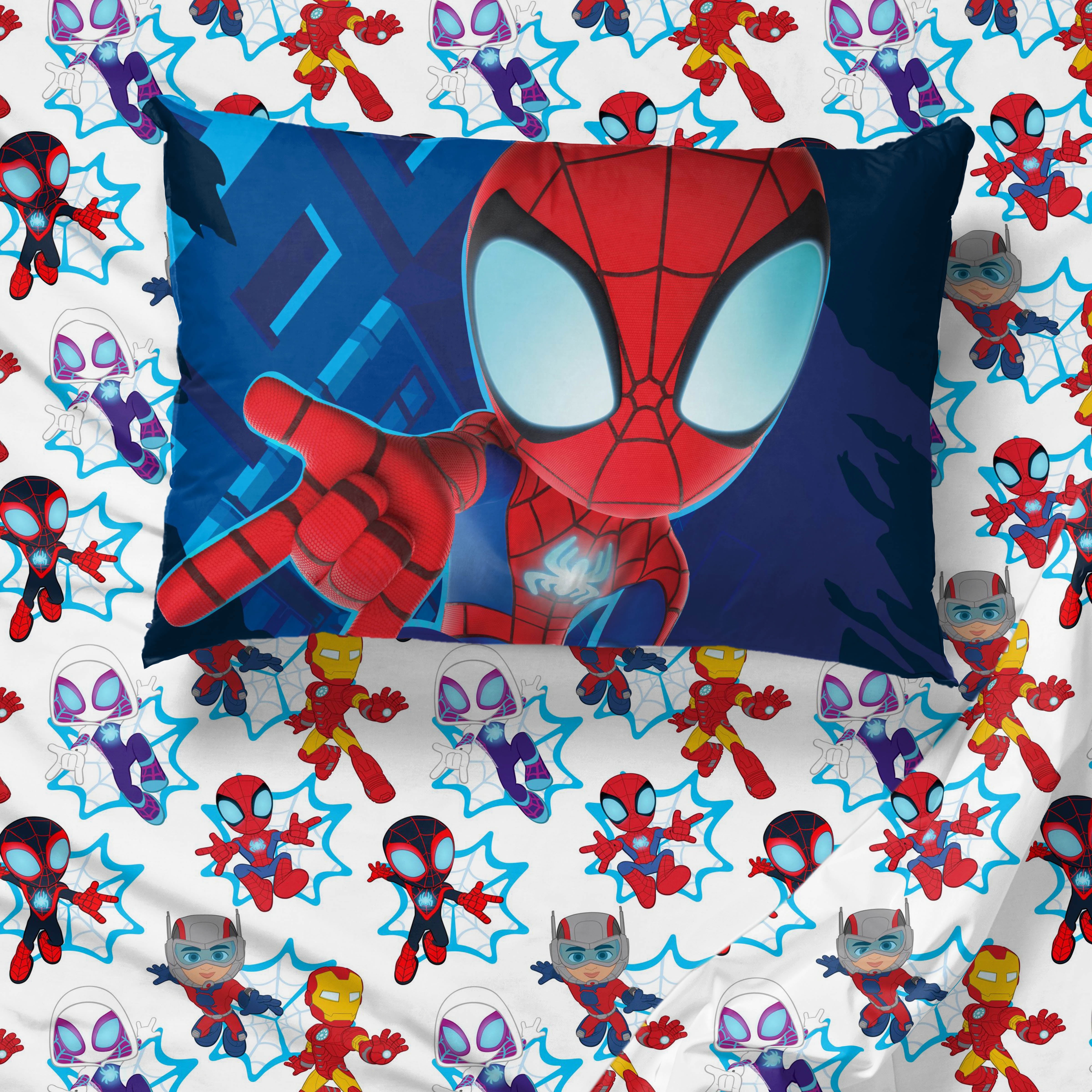 Spidey & His Amazing Friends Glow Webs 3 Piece Twin Size Sheet Set ...
