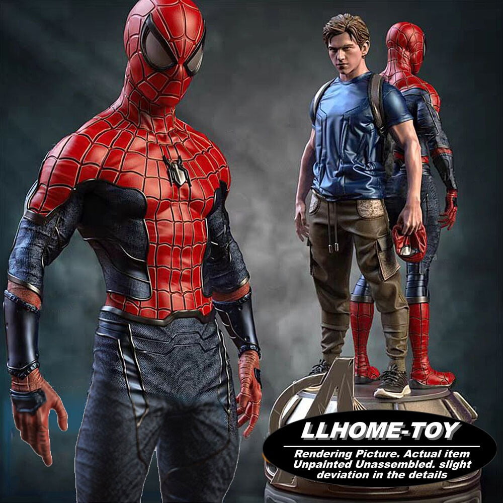 Spidey Peter Parker Double Life 27cm Model Kit Unpainted 3d Print GK ...