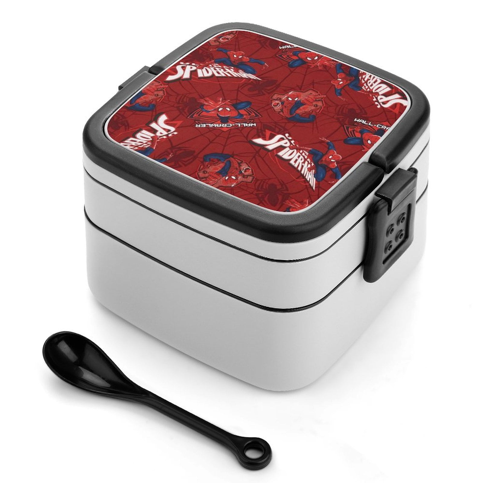 Spidey Superhero Reusable Bento Boxes Lunch Box Double Layer Stackable ...