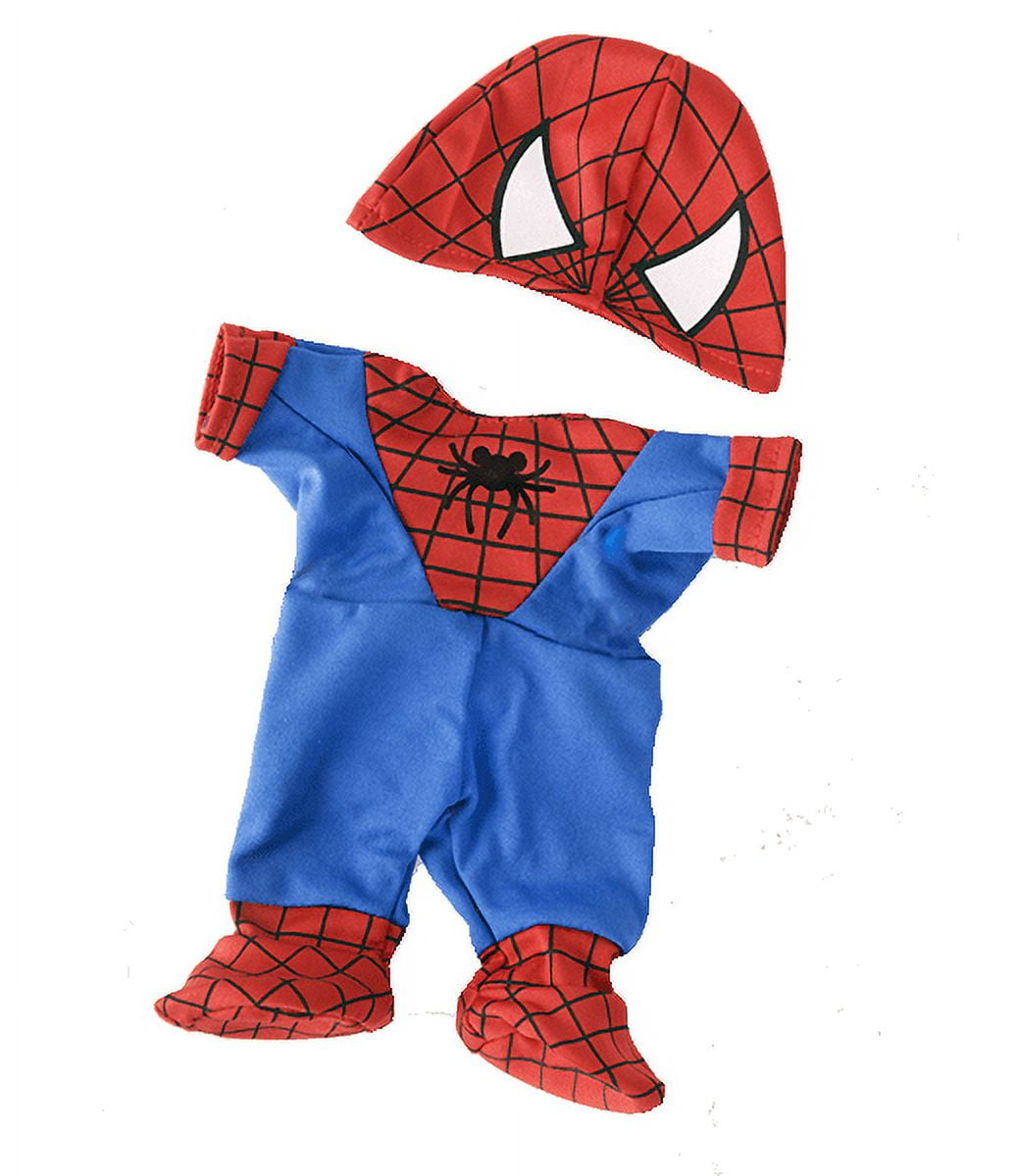 Spidey Teddy Costume 14"-18" Superhero Bear Dress Up Outfit with Mask ...