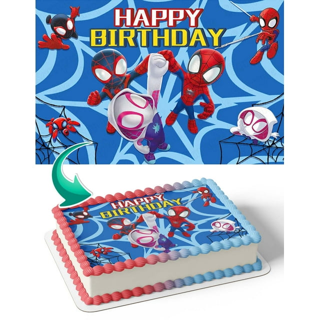 Spidey and His Amazing Friends BB Edible Cake Image Topper Birthday ...