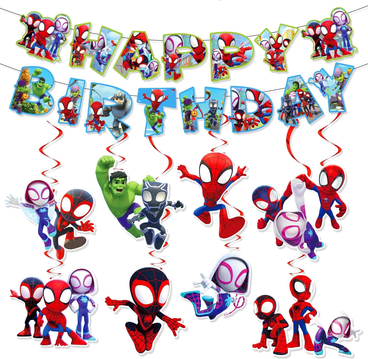 Spidey and His Amazing Friends Birthday Party Decorations Spidey Happy ...