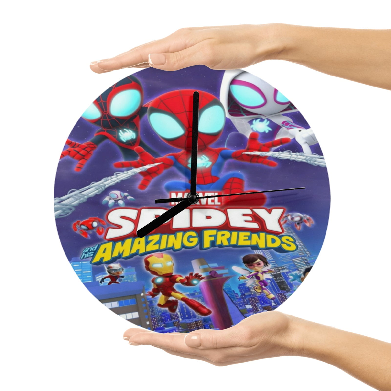 Spidey and His Amazing Friends MDF Wall Clock（11.6"） - Walmart.com
