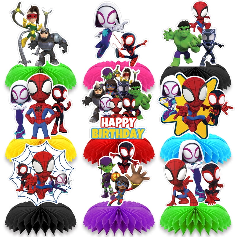 Spidey and his Amazing Friends Honeycomb Centerpieces Table Toppers ...
