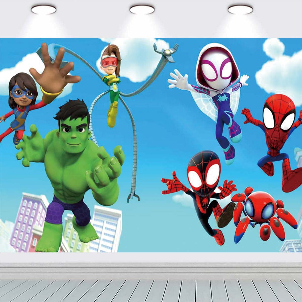 Spidey and his Amazing Friends school Taspestry Wall Decor Background ...