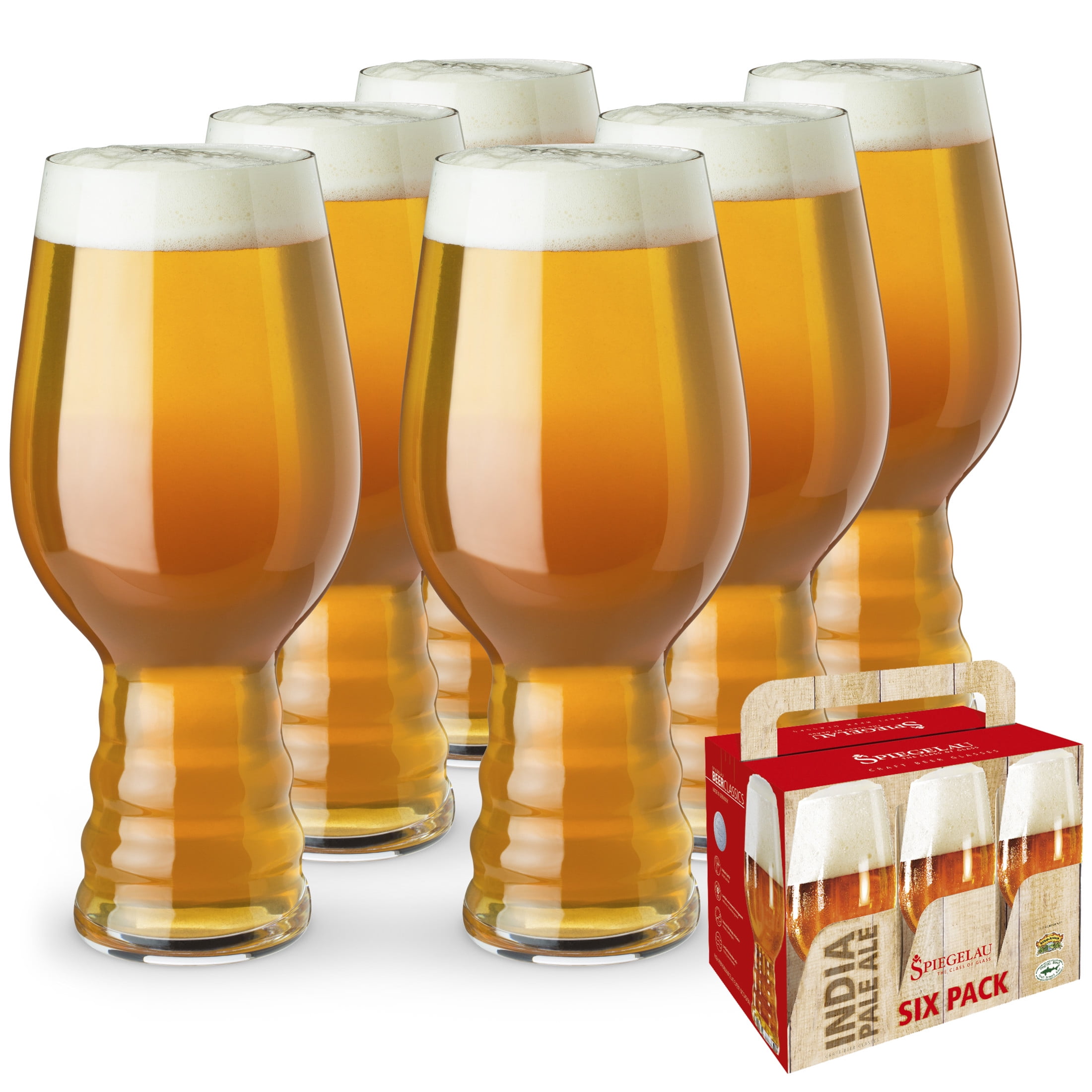Spiegelau IPA Beer Glasses, Home Bar, Kitchen Glassware, 19.1oz Set of ...