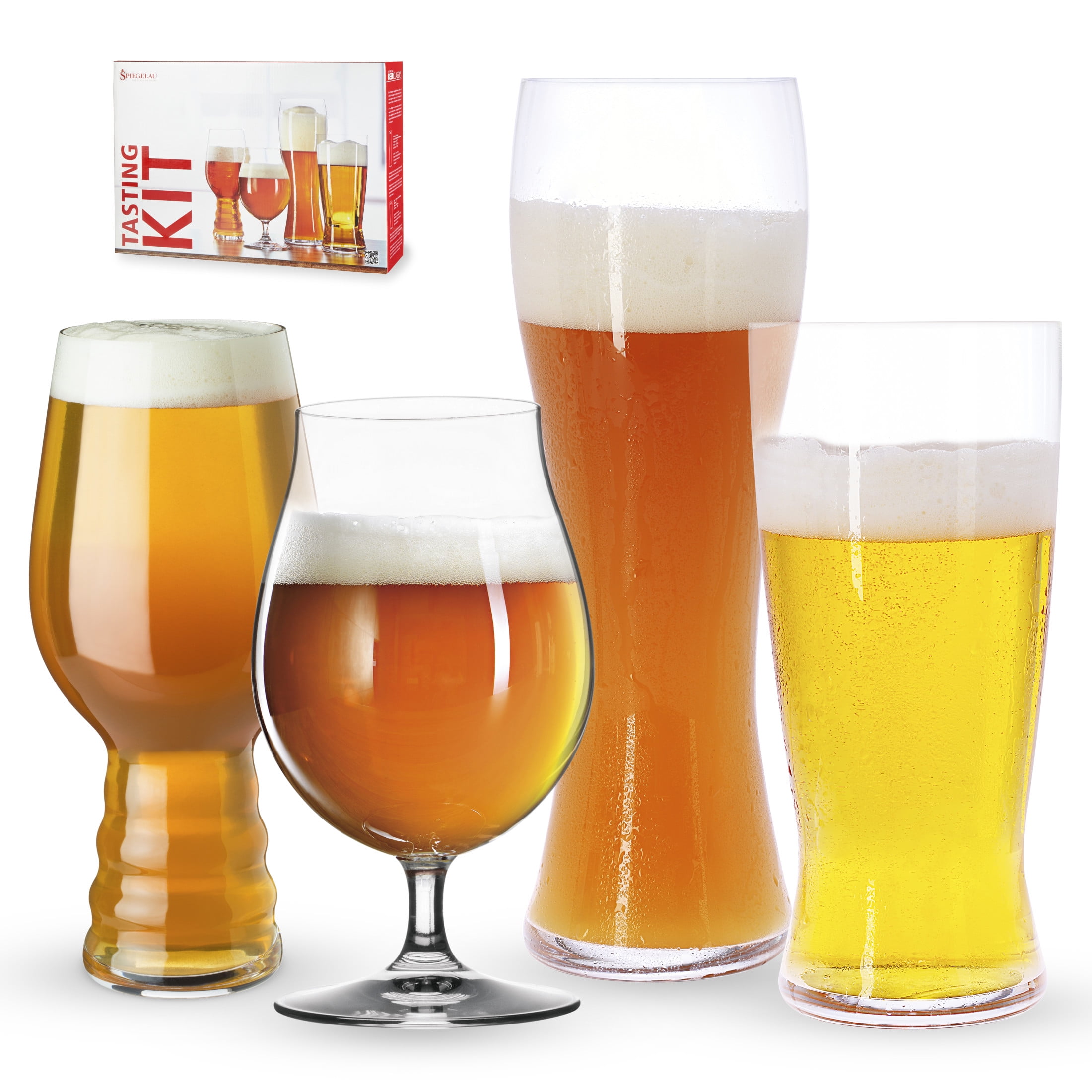 Spiegelau Craft Beer Tasting Kit Glasses, Set of 4, Lead-Free Crystal ...