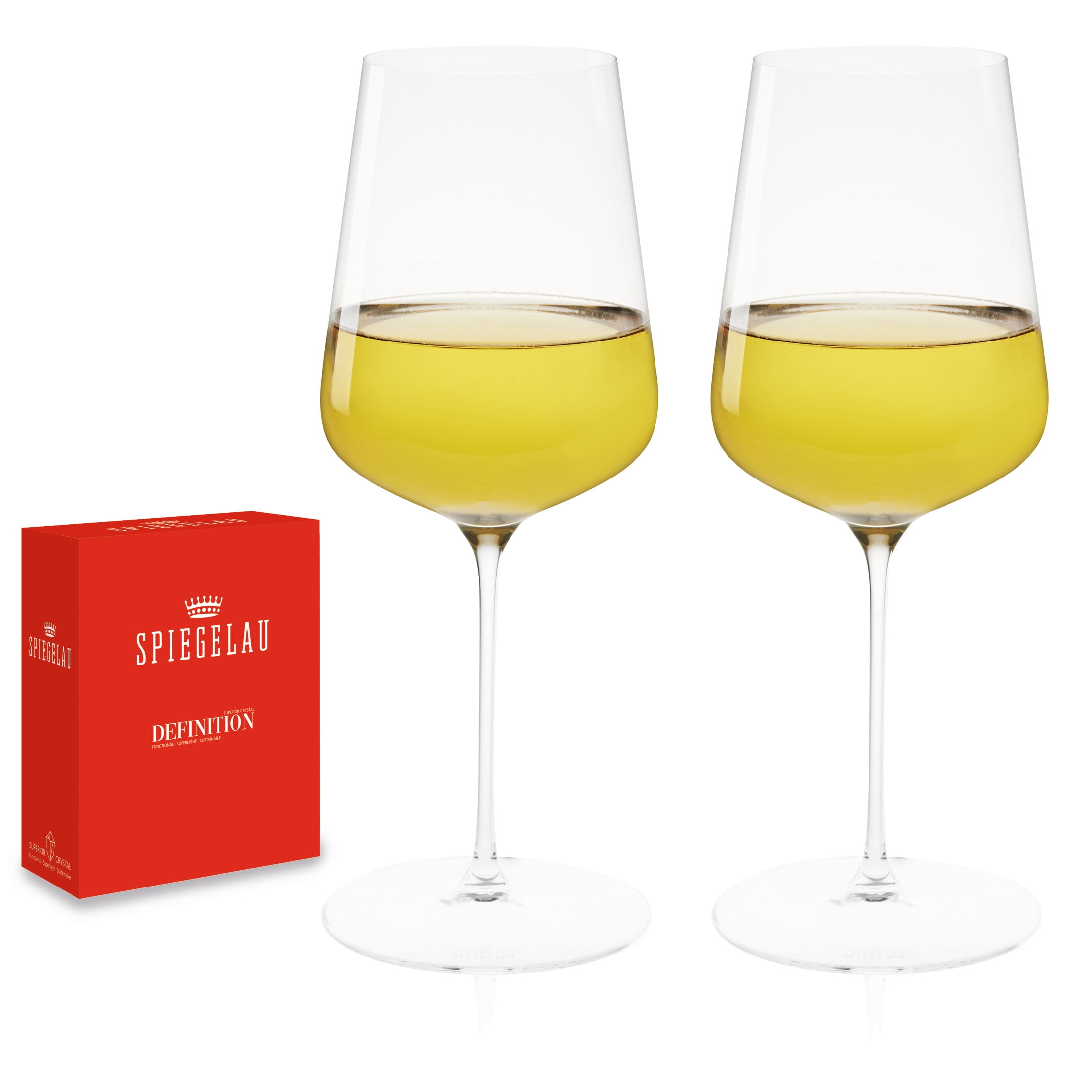 Spiegelau Definition 19 oz Universal Wine Glasses, Set of 2, European ...