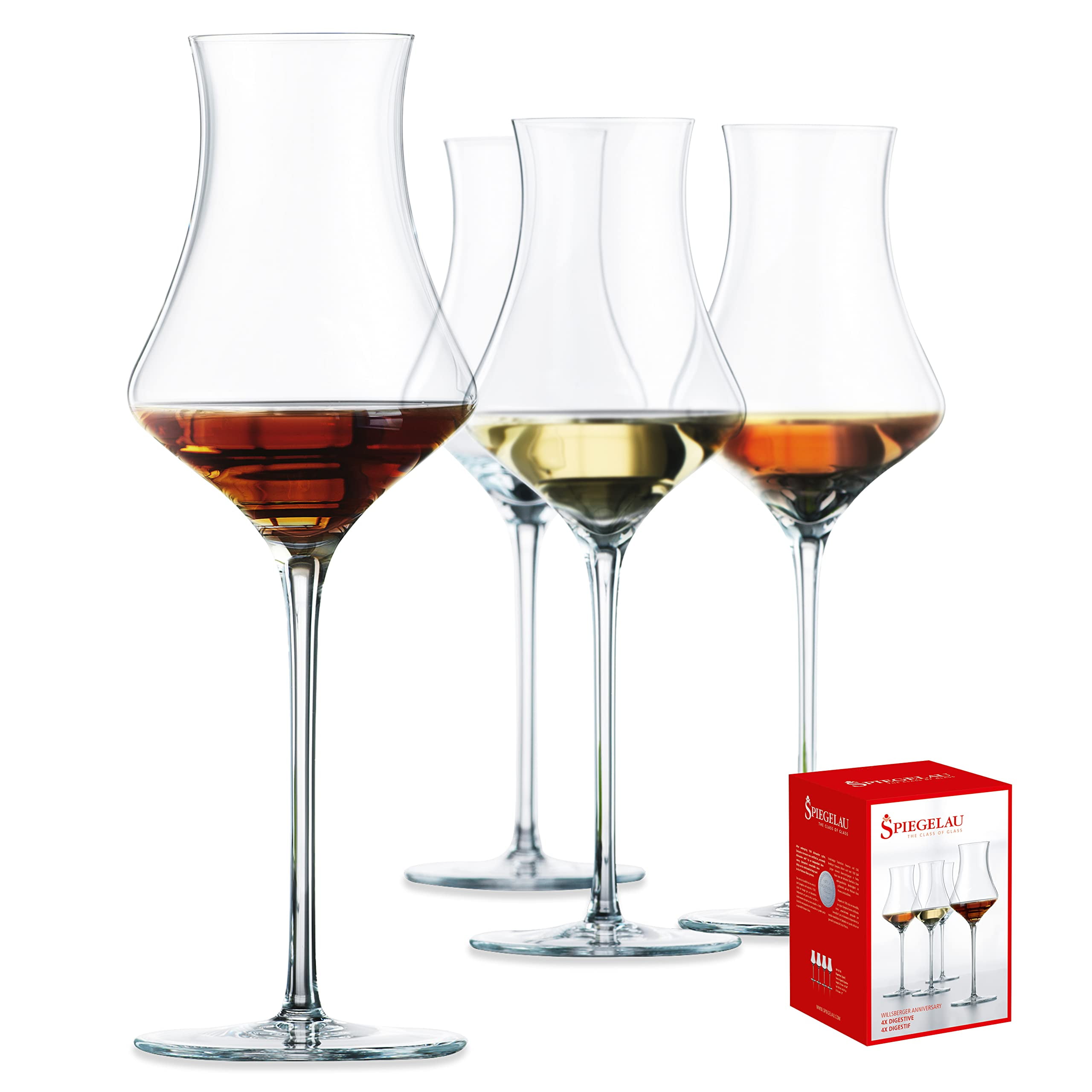 Spiegelau Willsberger Digestive Glasses, Set of 4, Lead-Free Crystal ...
