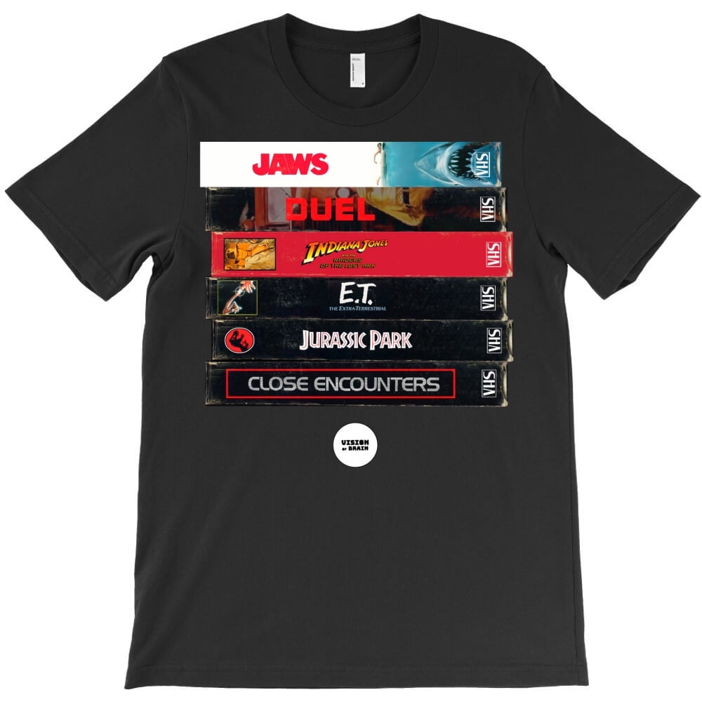 Spielberg VHS Stack 70s Funny 80s Movies Director Film Graphic H30306 ...