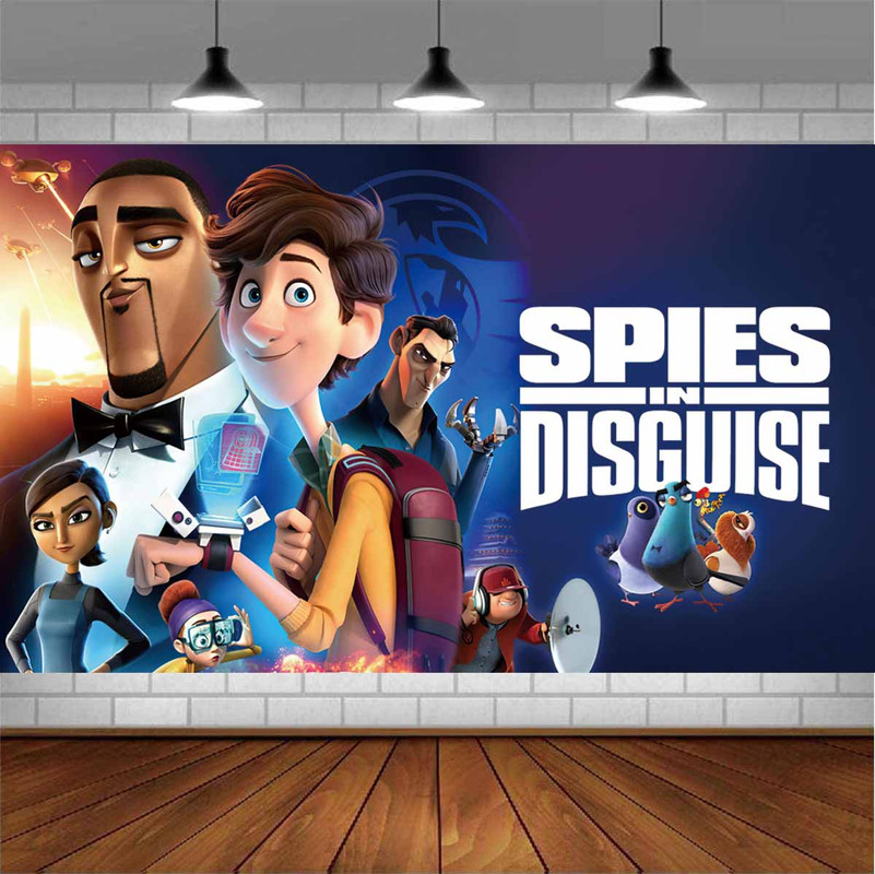 SpiesInDisguise Backdrop Banner Party Supplies Poster Movie Theme ...