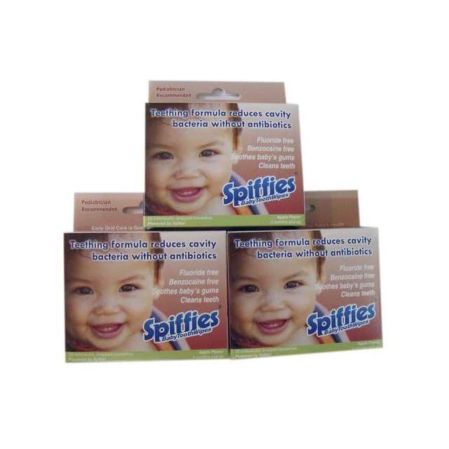 Spiffies Baby Toothwipes, 60 Apple Flavor - Walmart.com