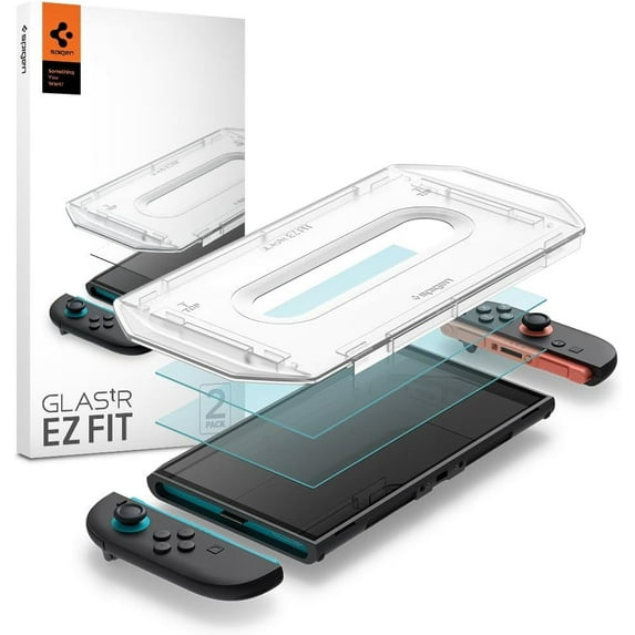 Spigen Glaster EZ Fit Screen Protector for Nintendo Switch 2 7.9" 2 ...