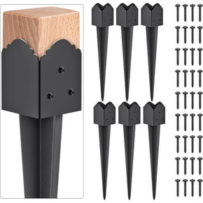 Durable Black Powder Coated 4x4 Post Spikes for Patio Garden