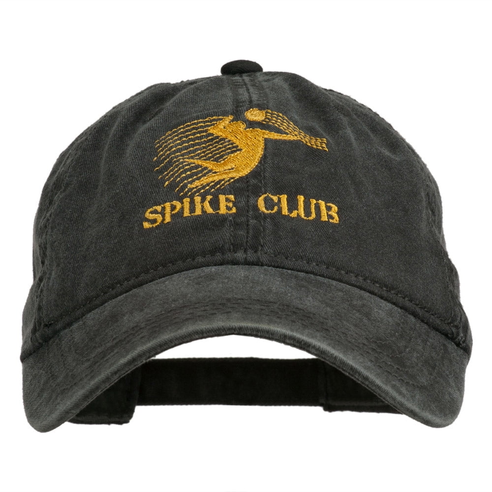 Spike Club Man Volleyball Embroidered Washed Cap - Black OSFM - Walmart.com