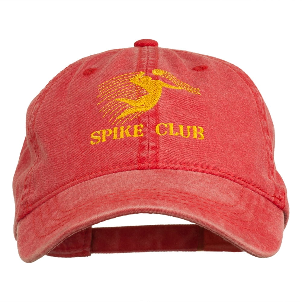 Spike Club Man Volleyball Embroidered Washed Cap - Red OSFM - Walmart.com