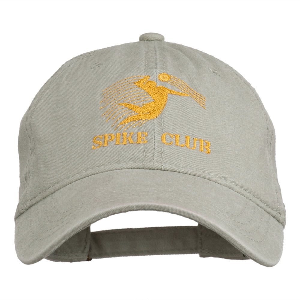 Spike Club Man Volleyball Embroidered Washed Cap - Stone OSFM - Walmart.com