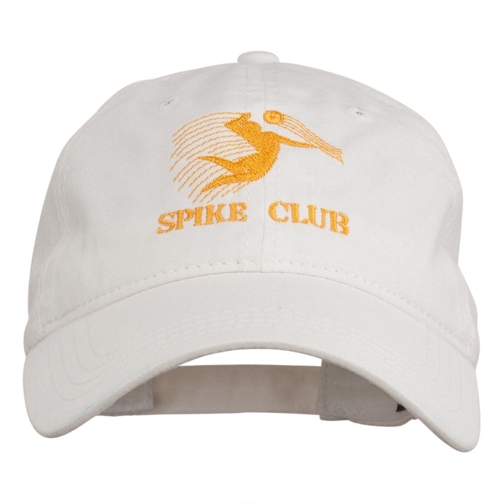 Spike Club Man Volleyball Embroidered Washed Cap - White OSFM - Walmart.com