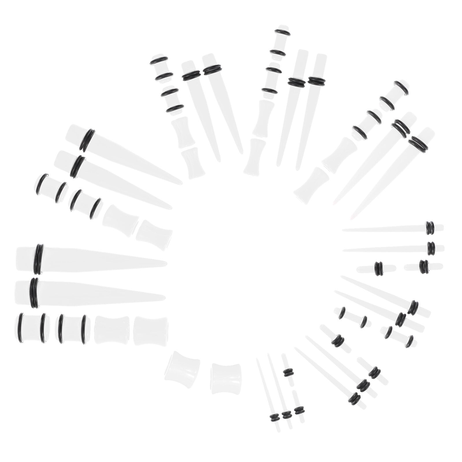 Spike Earrings Gauge Gauges for Women Tunnels Plugs 48 Pcs Accessories ...