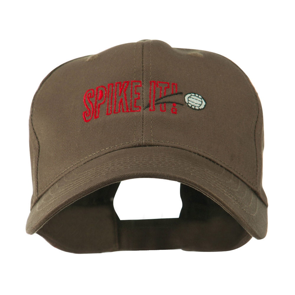 Spike It Volleyball Logo Embroidered Cap - Brown OSFM - Walmart.com