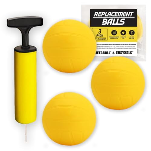Spike Replacement Game Balls 3-Pack with Pump Compatible with Spike ...