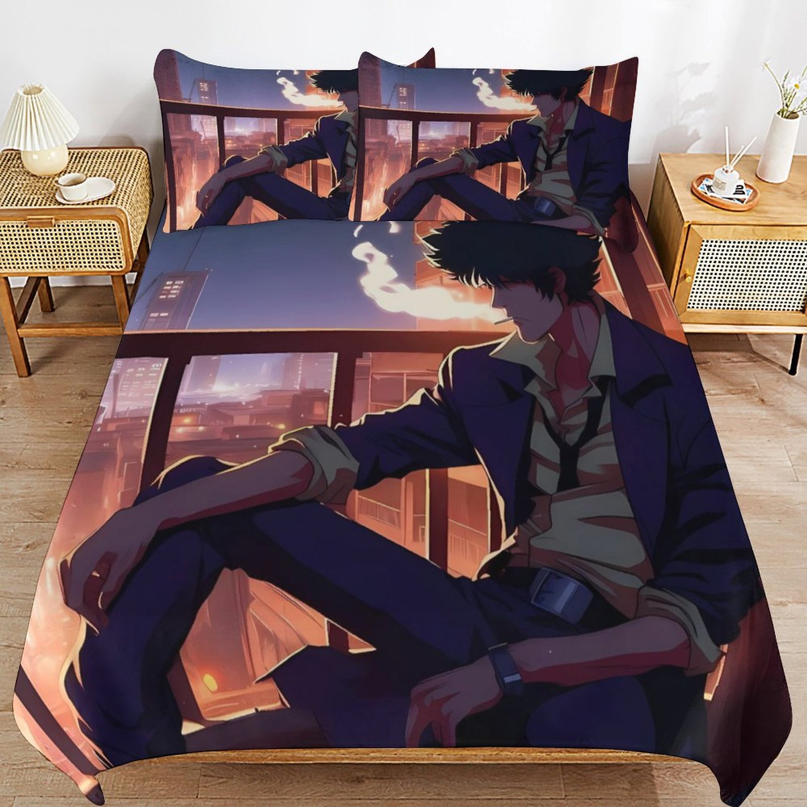 Spike Spiegel Cowboy Bebop Bed Duvet Cover Microfiber Bedding Sets 3D ...