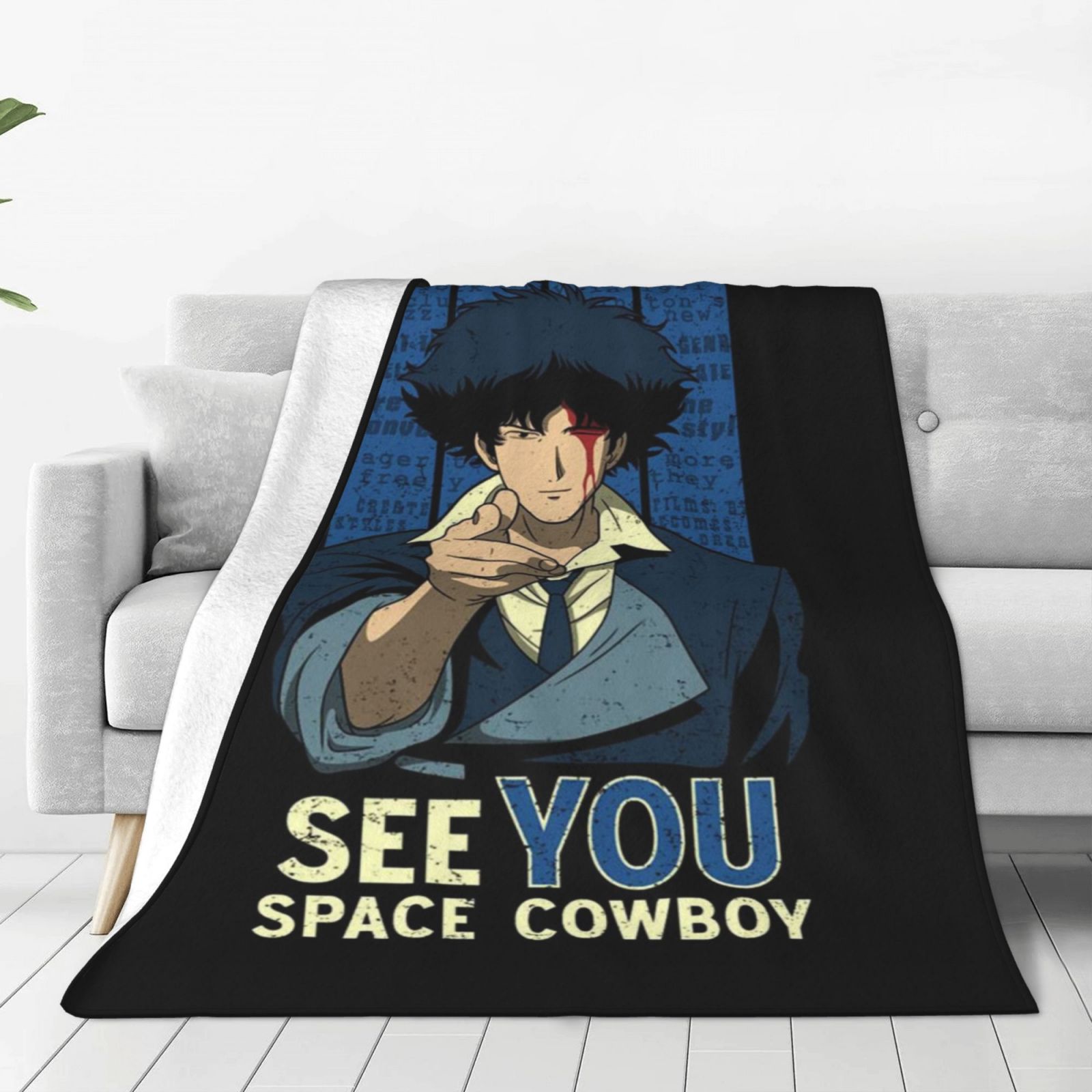 Spike Spiegel Cowboy Bebop Throw Blanket Couch Bed Sofa Soft ...