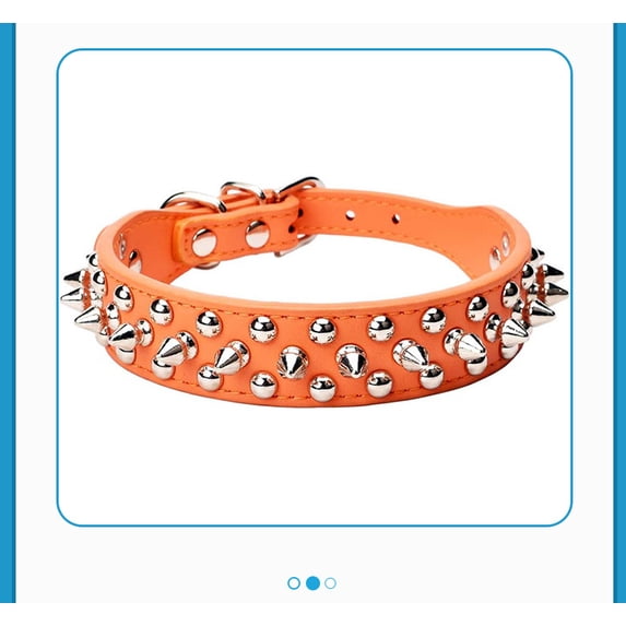 Spiked Dog Collar, Mushrooms Rivet Spike Anti-Bite Studded Protective ...