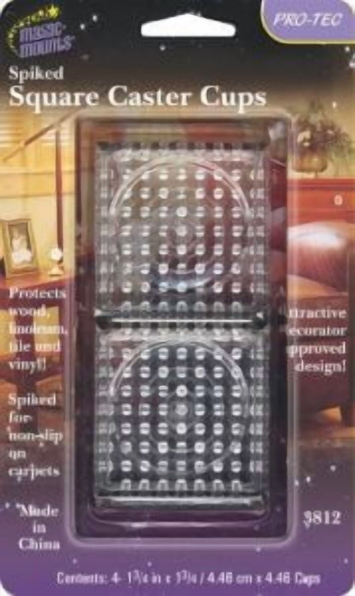 Spiked Square Caster Cups - Walmart.com