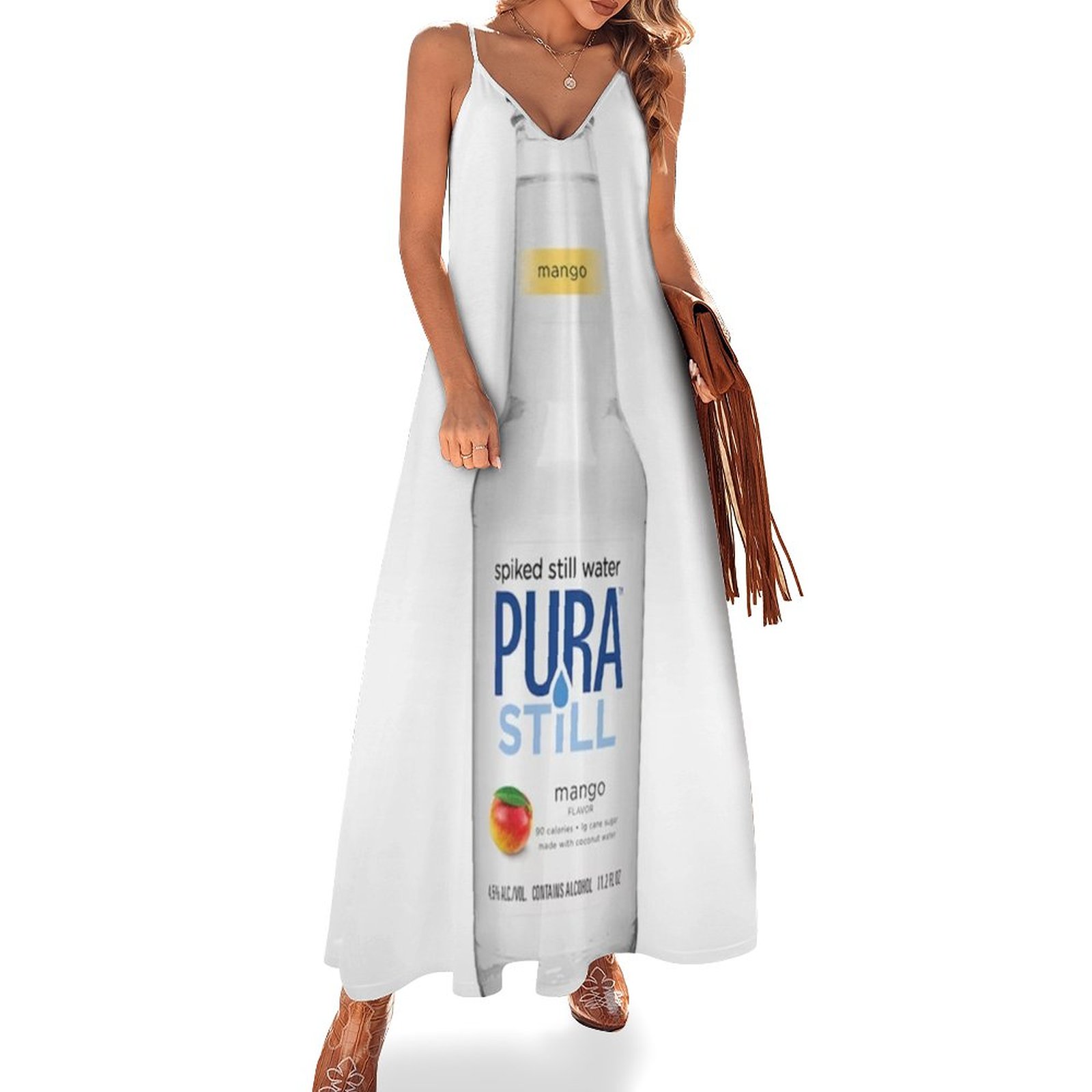 Spiked Water Pura Still Mango Sleeveless Dress luxury woman evening ...