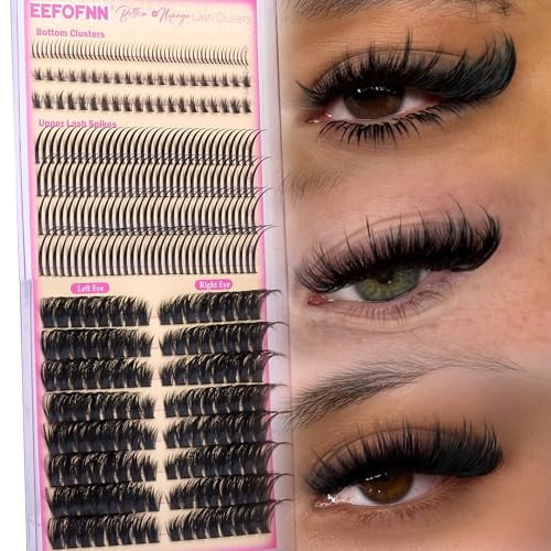 Spikes Lash Clusters Volume Eyelash Clusters with Spikes Cat Eye Lashes ...