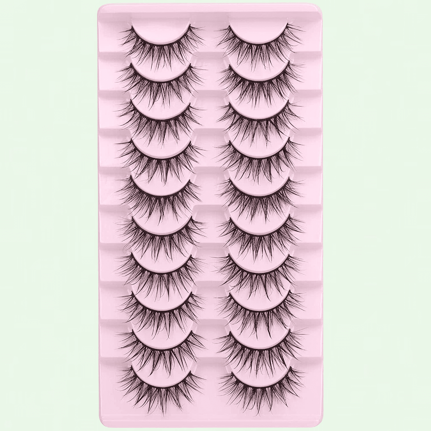 Spiky Manga Volume False Eyelashes, Natural Wispy Fluffy Lashes - 10 ...
