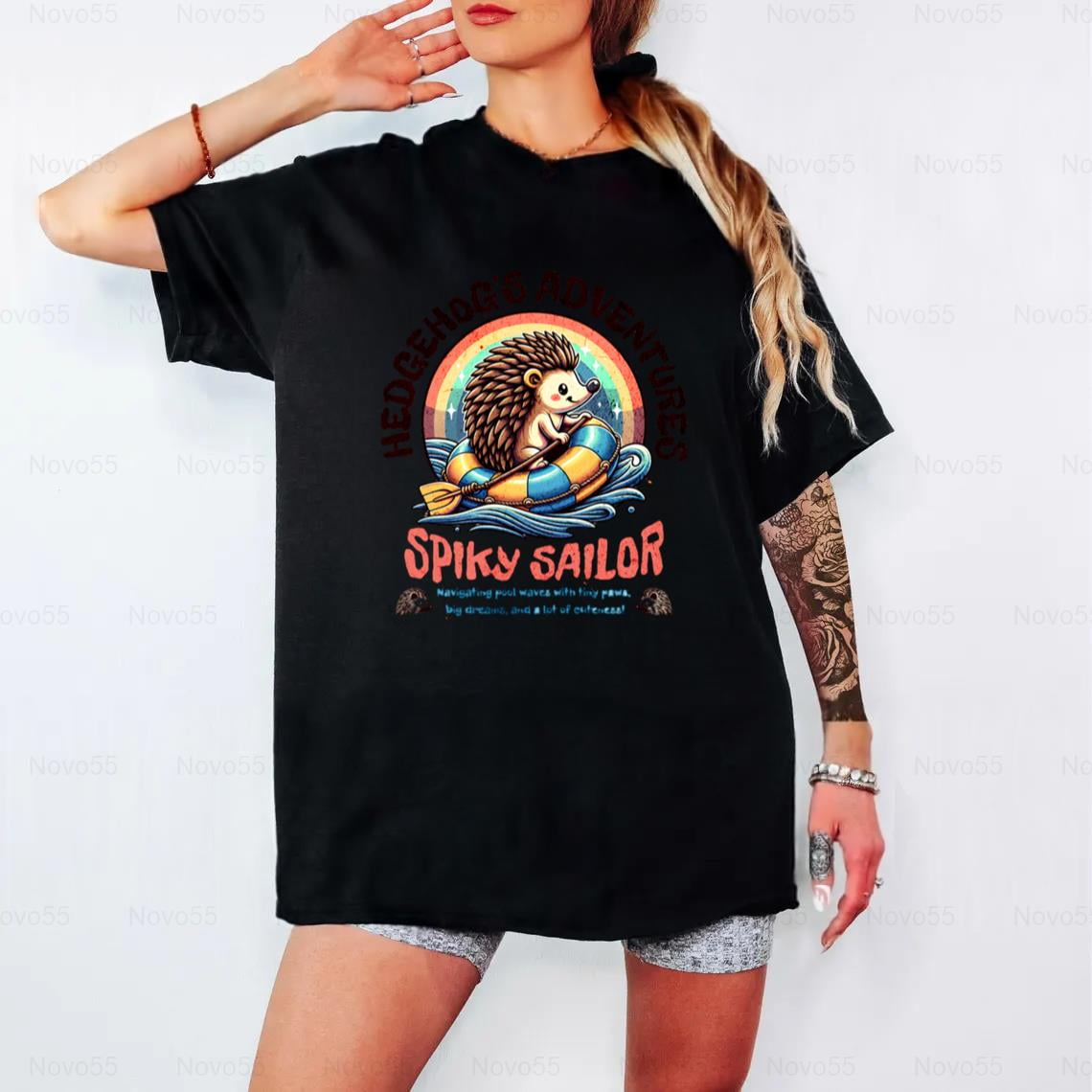 Spiky Sailor Hog T-shirt, Sweatshirt, Hoodie With Sea Adventure Theme ...