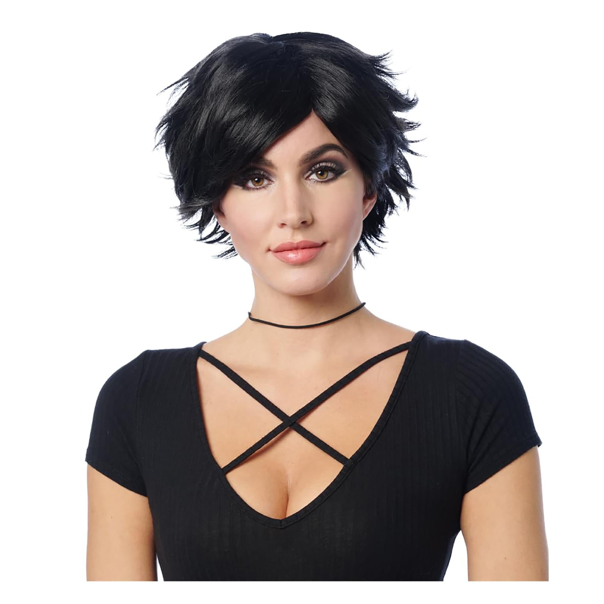 Spiky Short Black Adult Costume Wig - Walmart.com