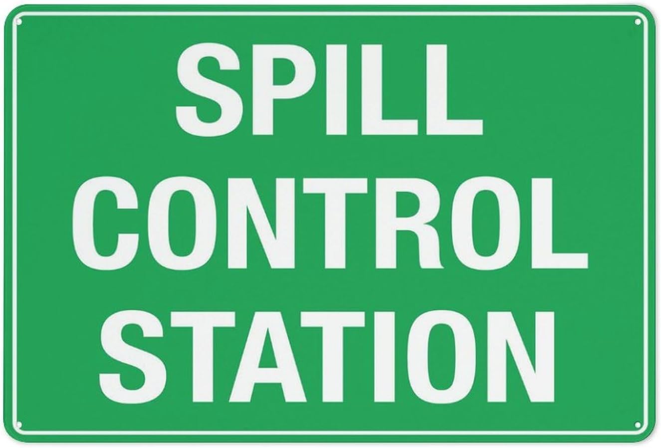 Spill Control Station Sign Outdoor Metal Sign - 12 X 8 Metal Signs For ...