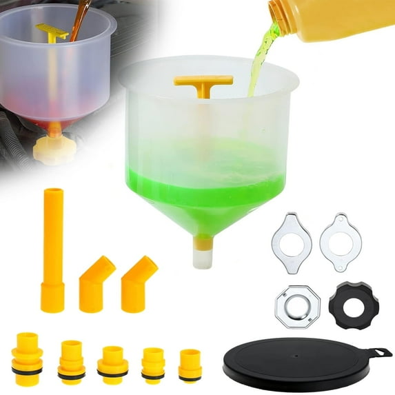 Runbaixing Coolant Funnel Kit, Universal Fit, 15pcs Radiator Flush Set ...