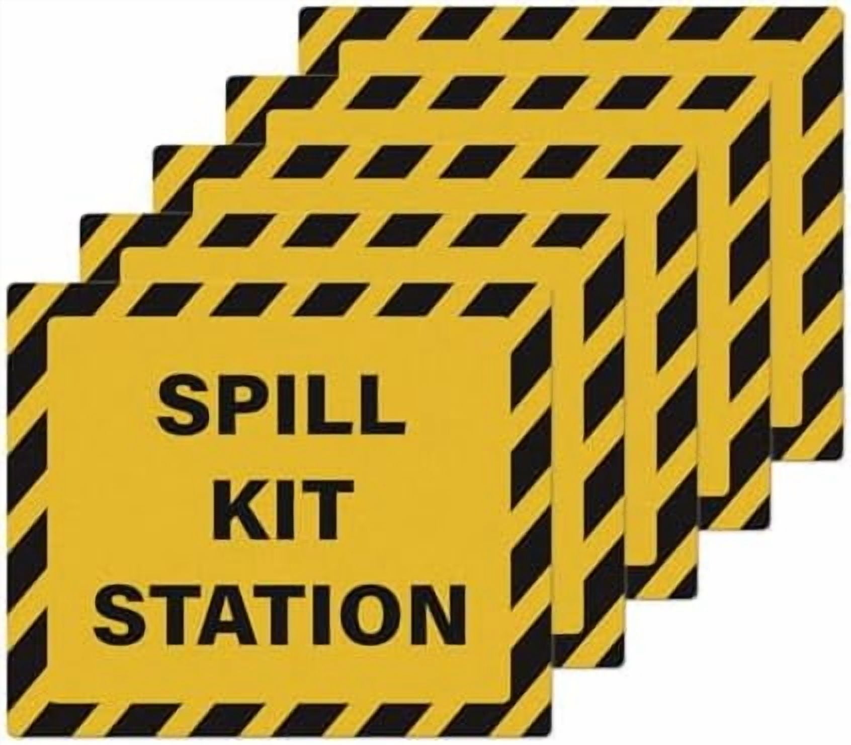 Spill Kit Station Stickers 12 × 10 Inch Vinyl Self-Adhesive Safety ...