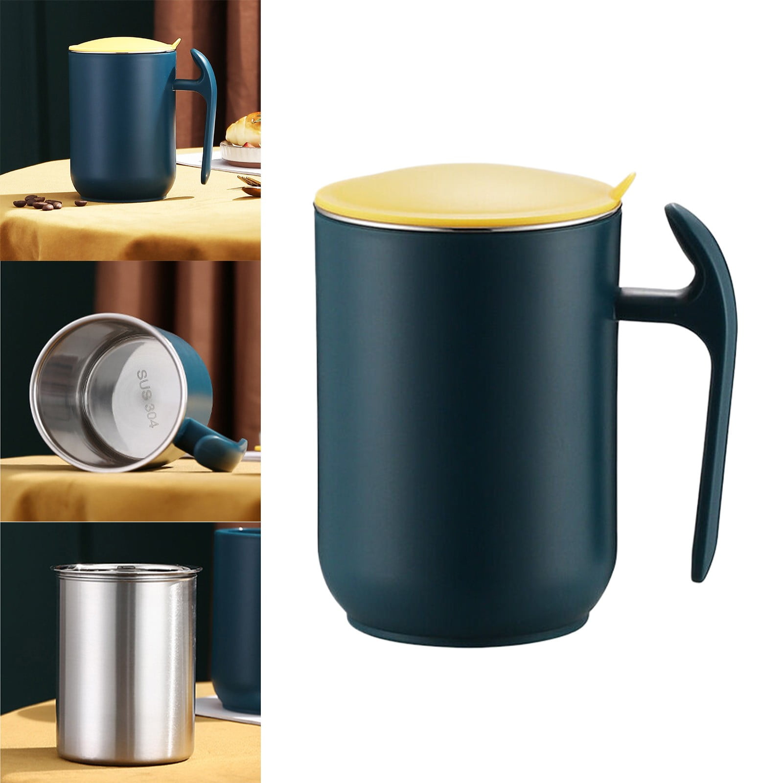 Spill-Proof Cup for Elderly, Stainless Steel Convalescent No-Spill ...