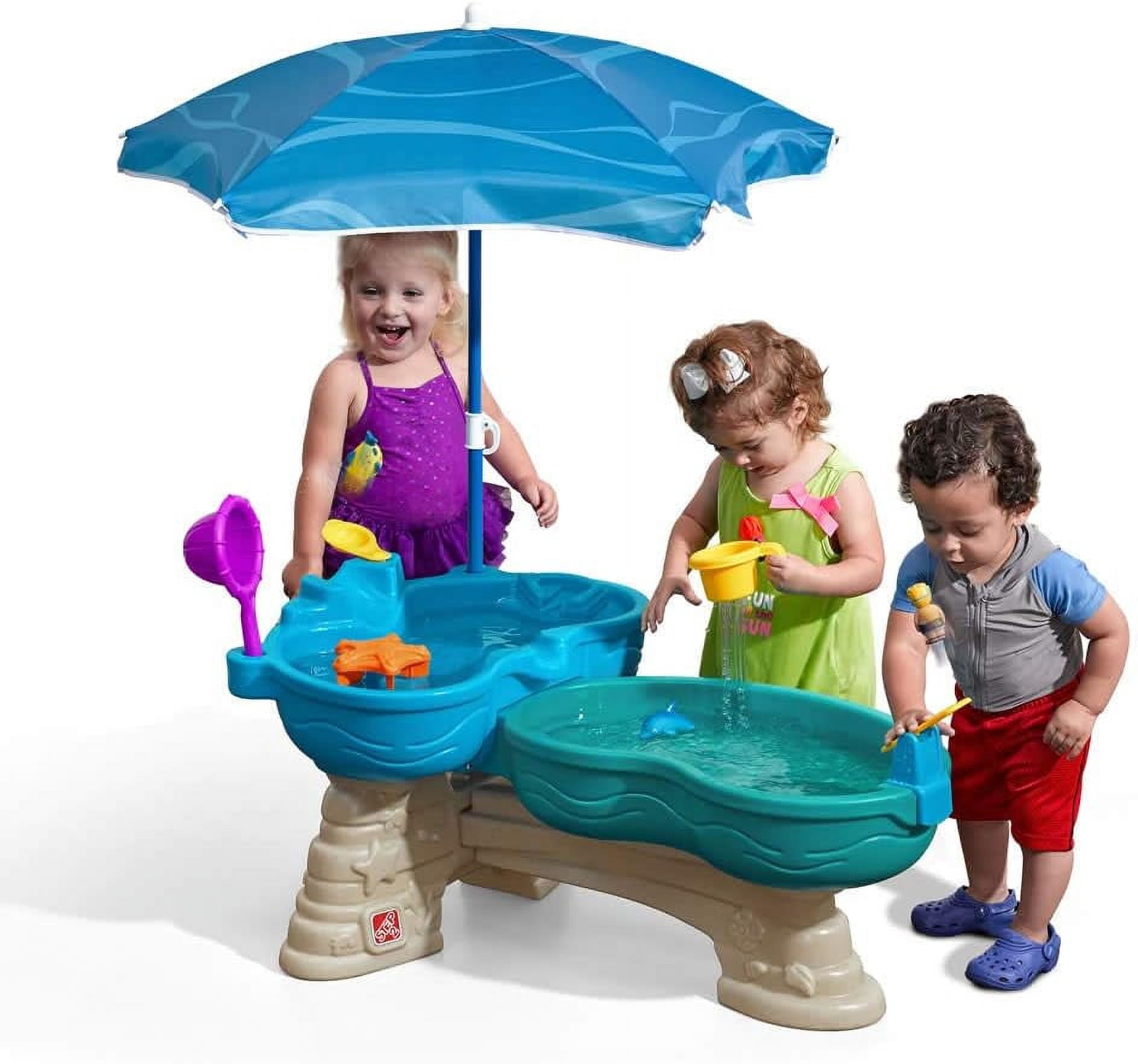 Spill & Splash Seaway Water Table, Kids Two-Tier Water and Sand ...