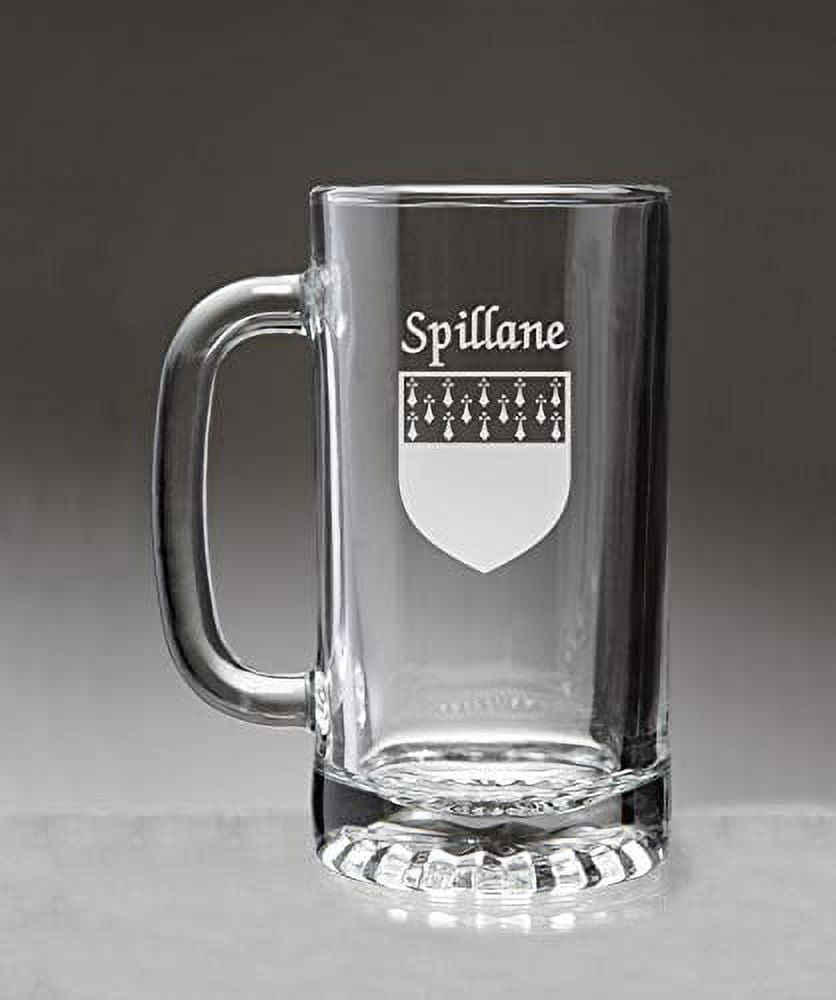 Spillane Irish Coat of Arms Glass Beer Mug (Sand Etched) - Walmart.com