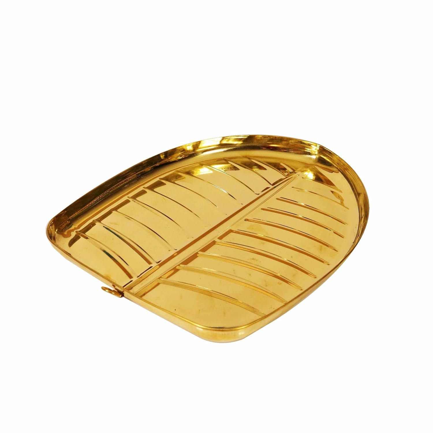 Spillbox Traditional Handcrafted Brass Banana Leaf Shape Pooja Thali ...