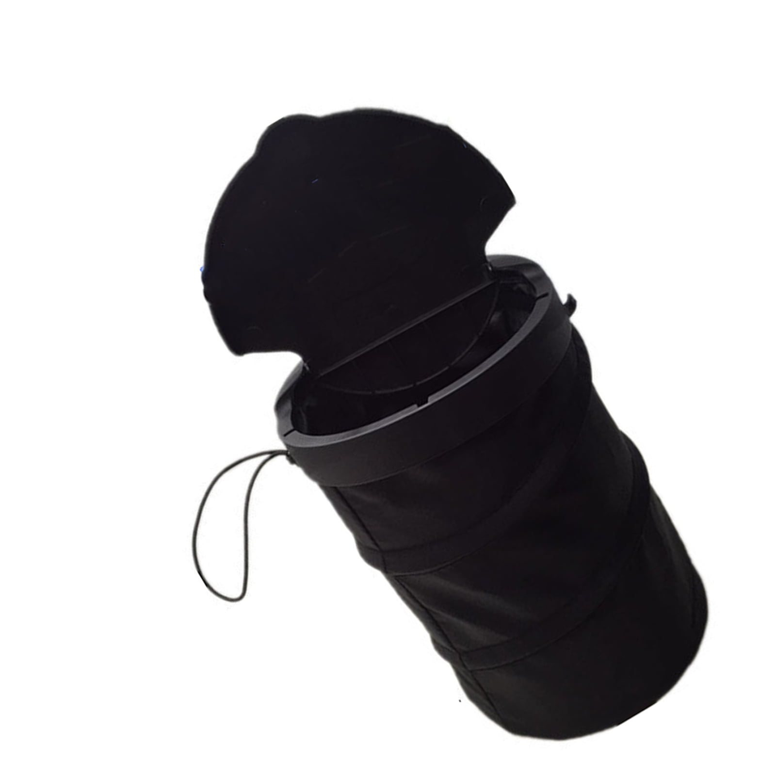 Spillproof Swing Lid Car Waste Bin Foldable Design Sturdy Travel Trash ...