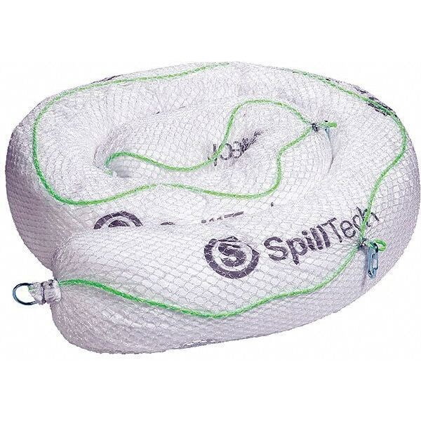 Spilltech Sorbent Boom, 38 gal, 8 in x 10 ft, Oil, White, 4 PK PREM810 ...