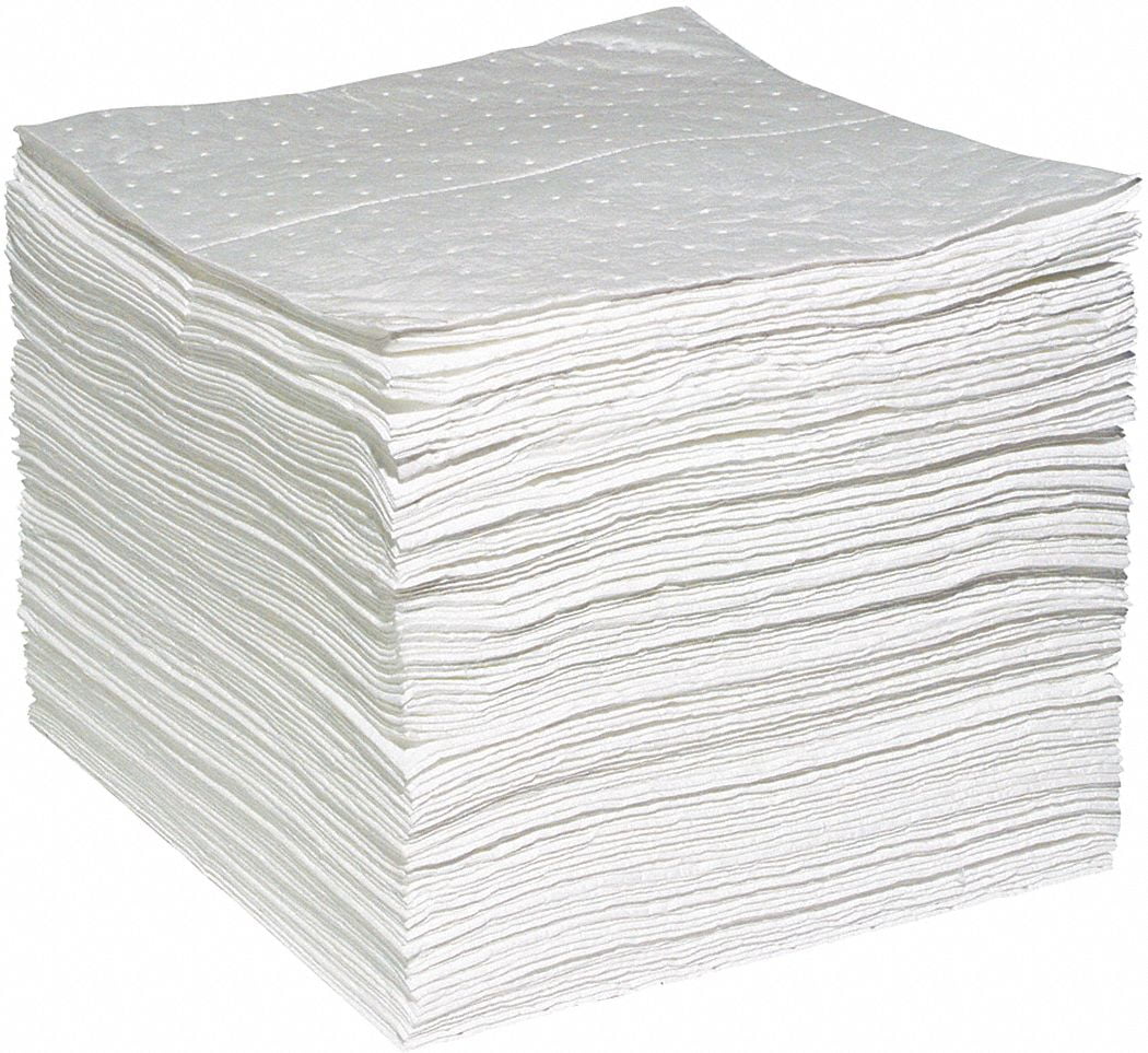 Spilltech Absorbent Pad,Oil-Based Liquids,PK100 WPF100H - Walmart.com